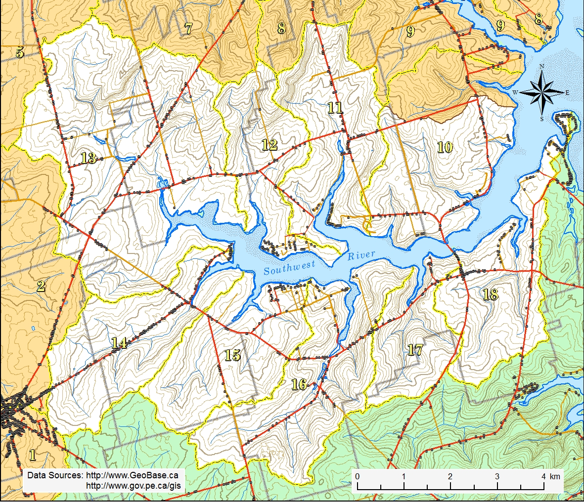 Southwest River – Kensington North Watersheds